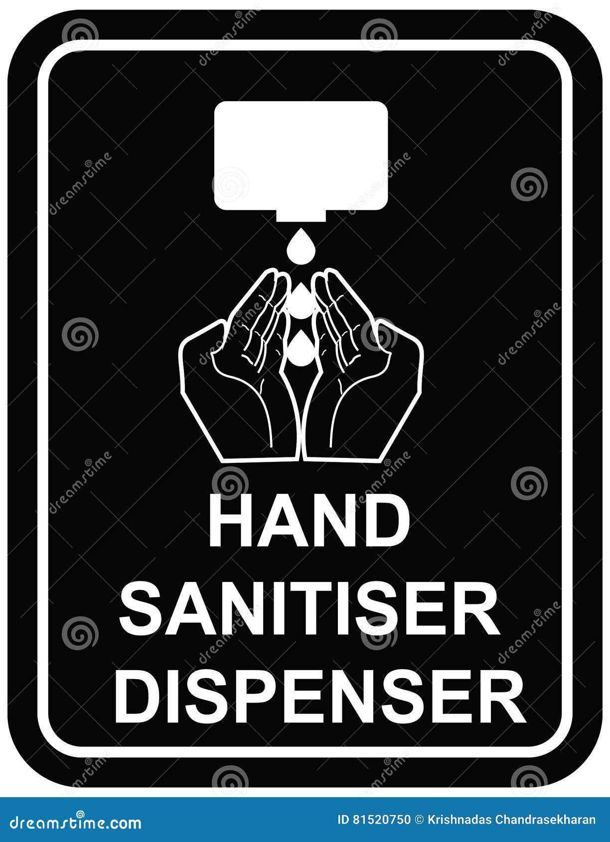Vector Design Sign of Hand Sanitiser Dispenser Pump Stock Vector ...