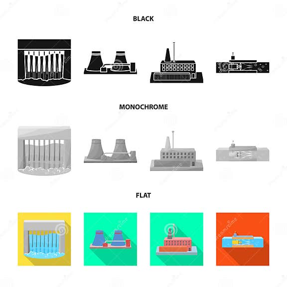 Isolated Object of Source and Environment Symbol. Collection of Source ...
