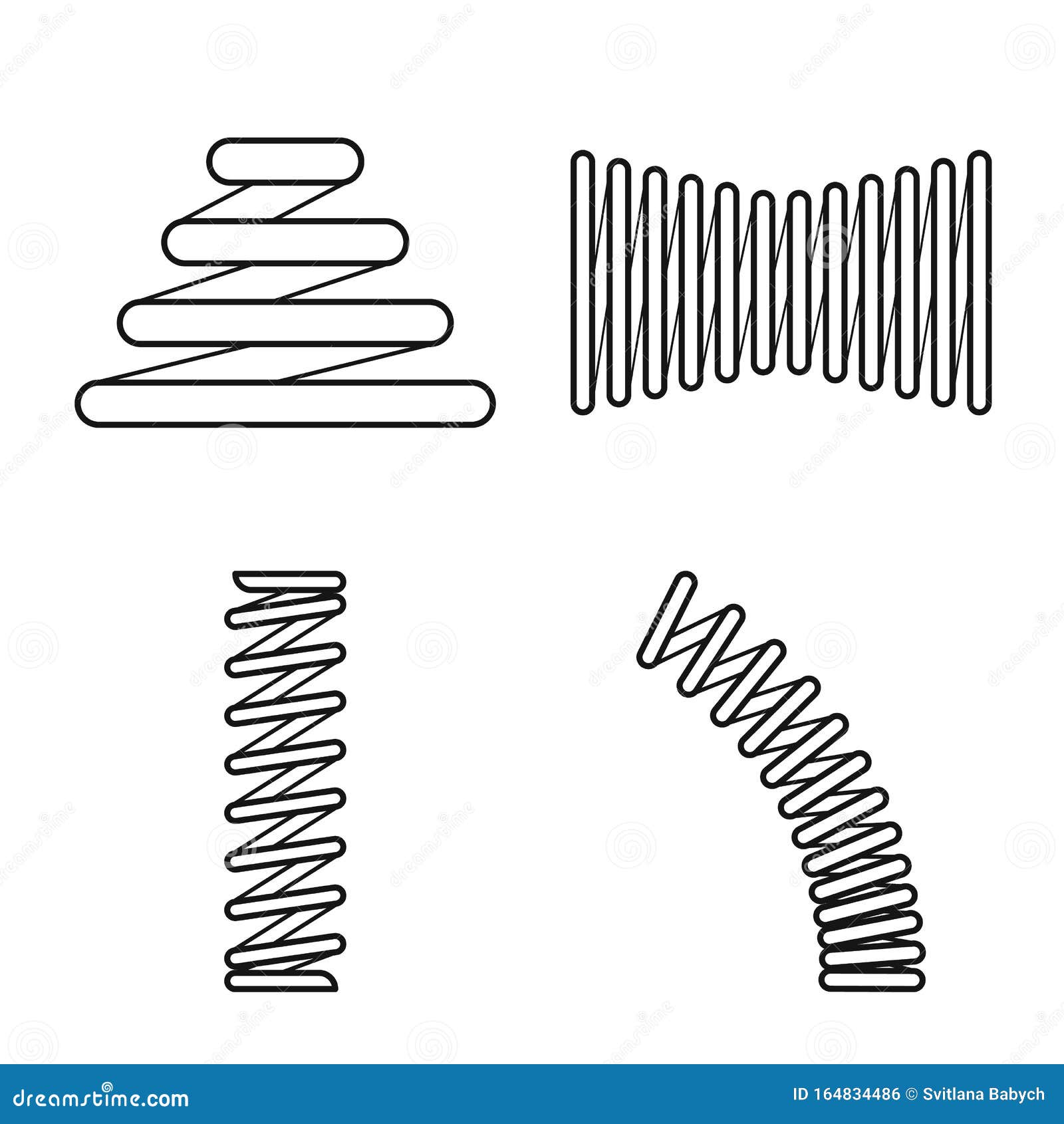 Vector Design of Spiral and Compression Logo. Collection of Spiral and ...