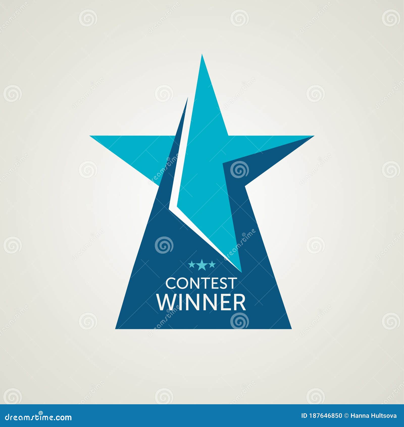 Vector Design of a Star Shaped Award Stock Illustration - Illustration ...