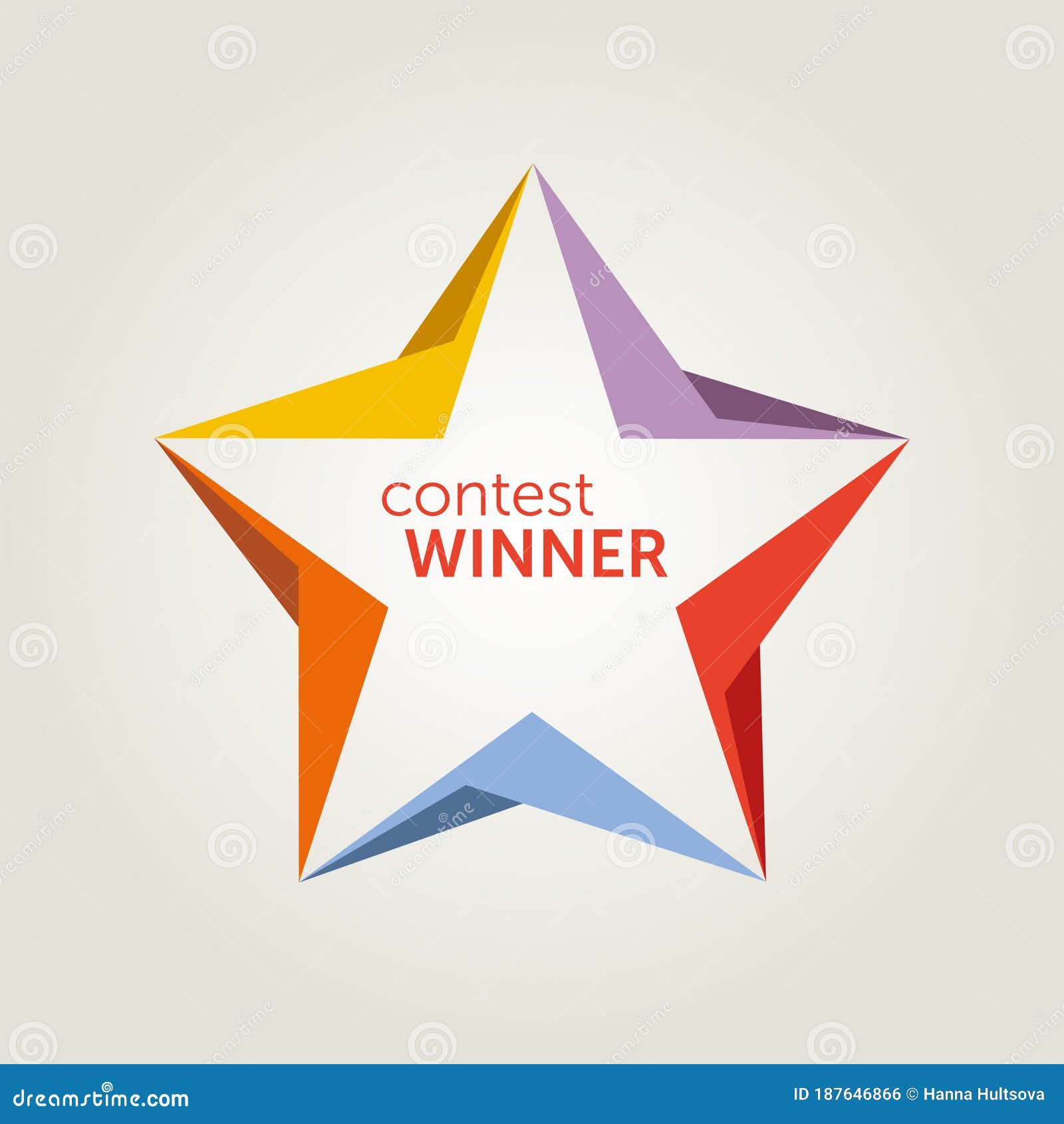 Vector Design of a Star Shaped Award Stock Illustration - Illustration ...