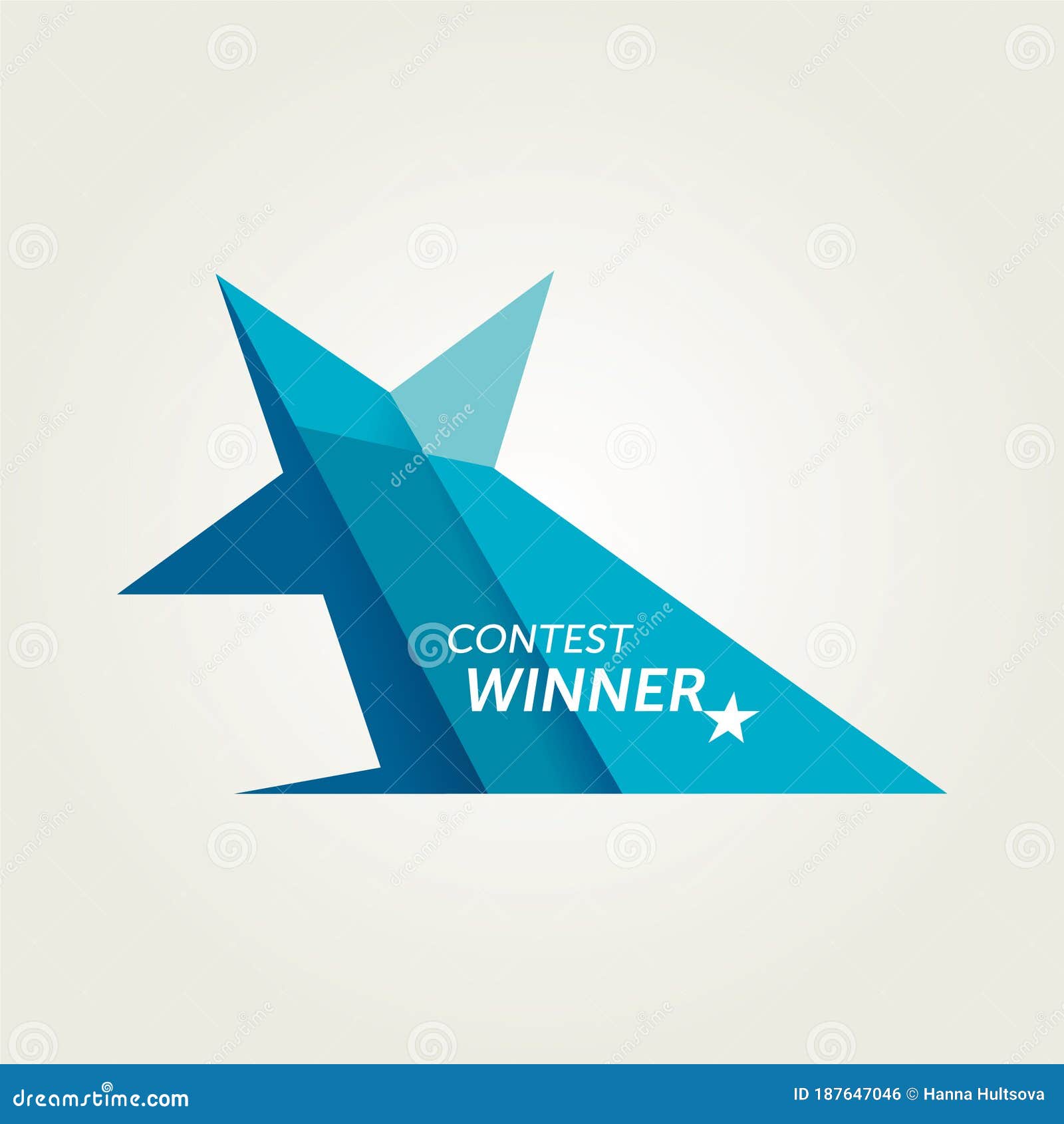Vector Design of a Star Shaped Award Stock Illustration - Illustration ...