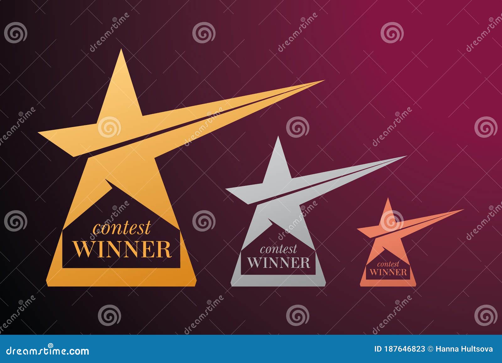 Vector Design of Star Shaped Awards Stock Illustration - Illustration ...