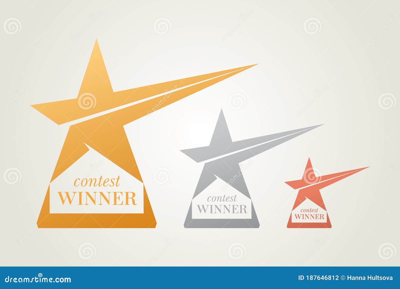 Vector Design of Star Shaped Awards Stock Illustration - Illustration ...