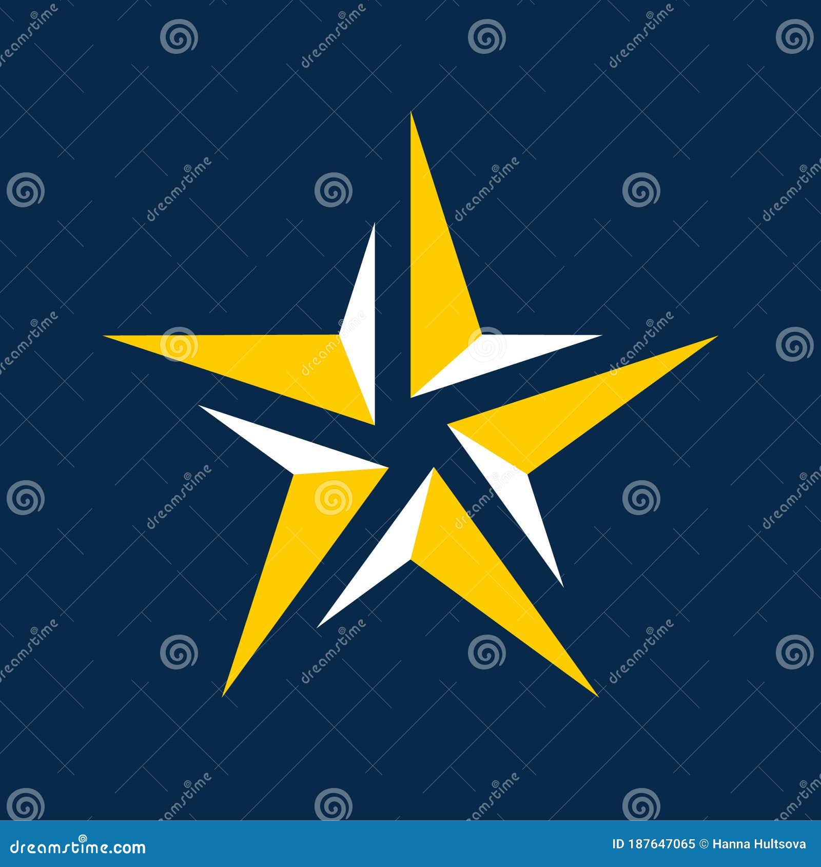Vector Design of a Star Shaped Logotype Stock Illustration ...