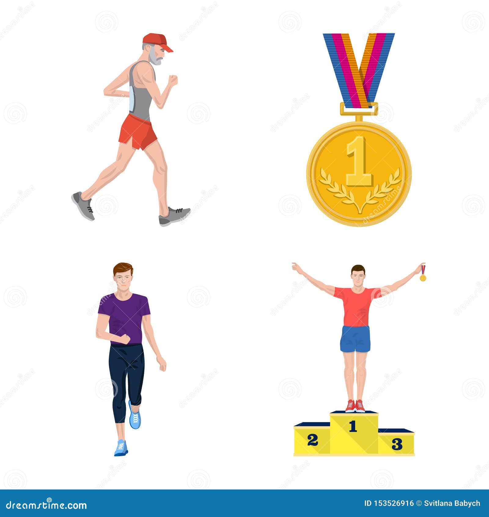 Isolated Object of Step and Sprint Icon. Set of Step and Sprinter Stock ...