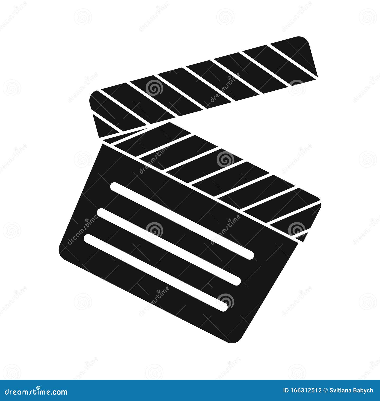 Vector Design of Studio and Clapper Sign. Graphic of Studio and Cinema ...