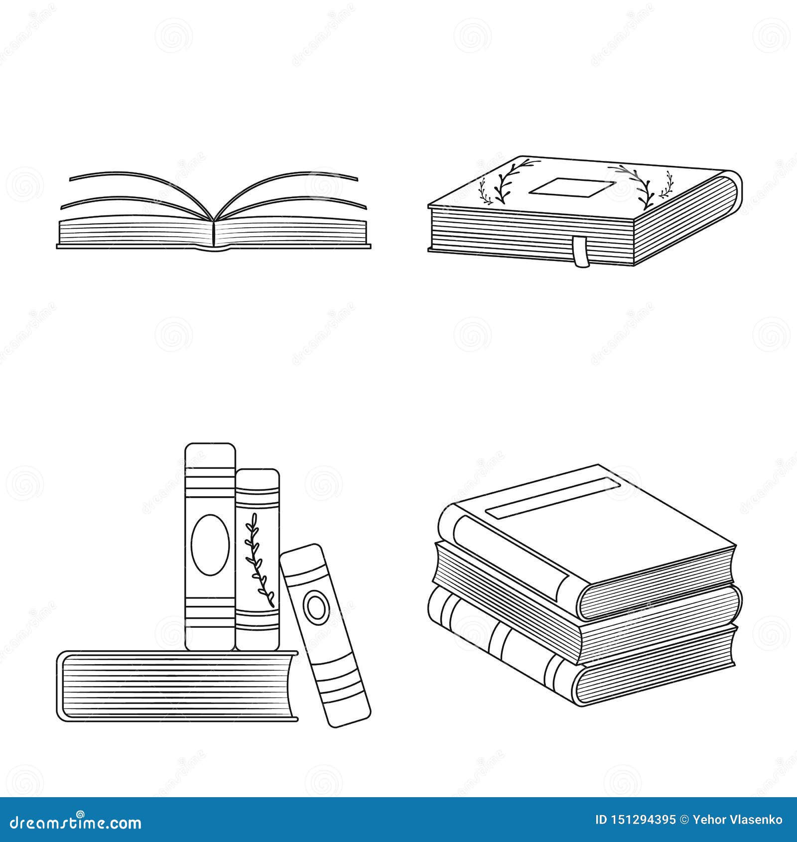 Vector Design of Study and Literature Icon. Set of Study and Source ...