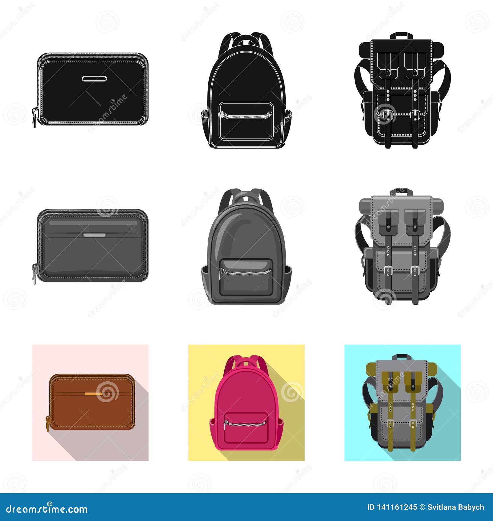 Vector Design of Suitcase and Baggage Logo. Set of Suitcase and Journey ...