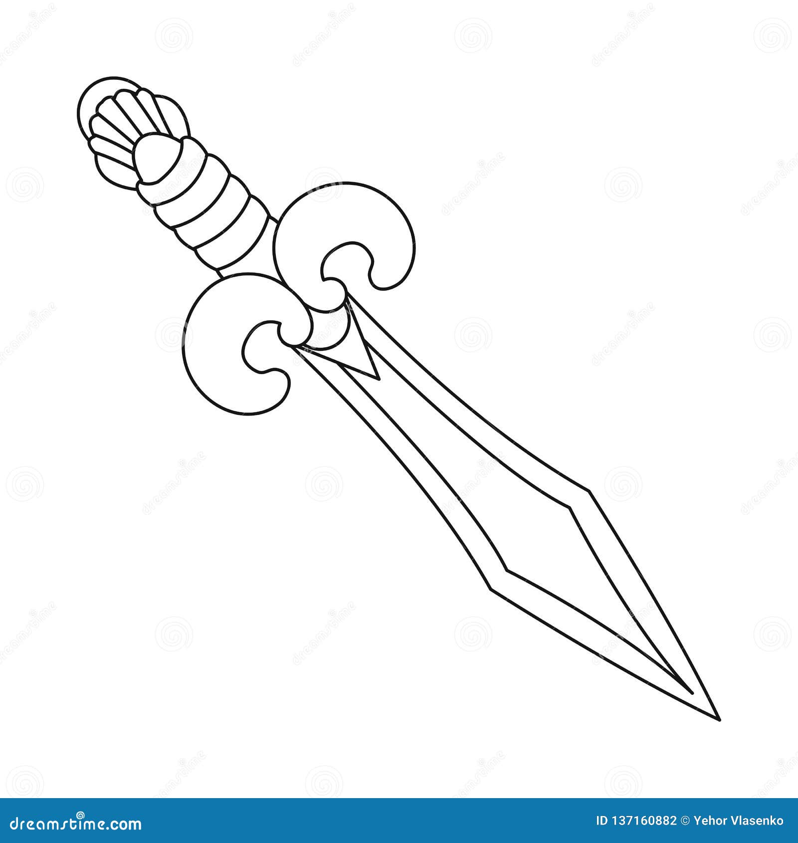 Vector Design of Sword and Dagger Icon. Collection of Sword and Weapon ...