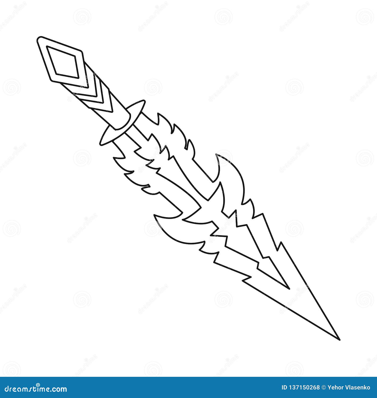 Vector Design of Sword and Dagger Sign. Collection of Sword and Weapon ...