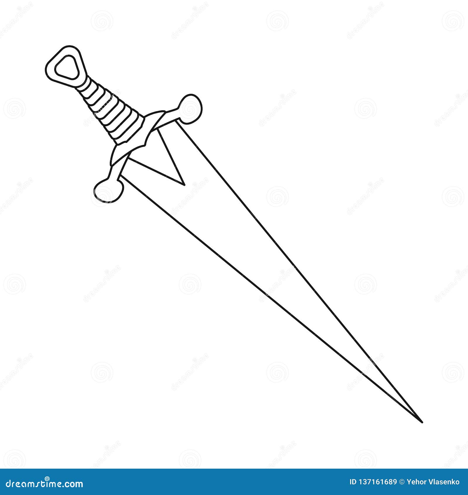 Vector Design of Sword and Dagger Sign. Set of Sword and Weapon Stock ...