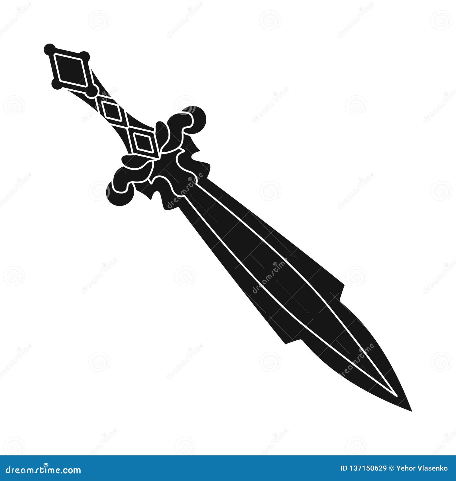 Vector Design of Sword and Dagger Symbol. Set of Sword and Weapon ...