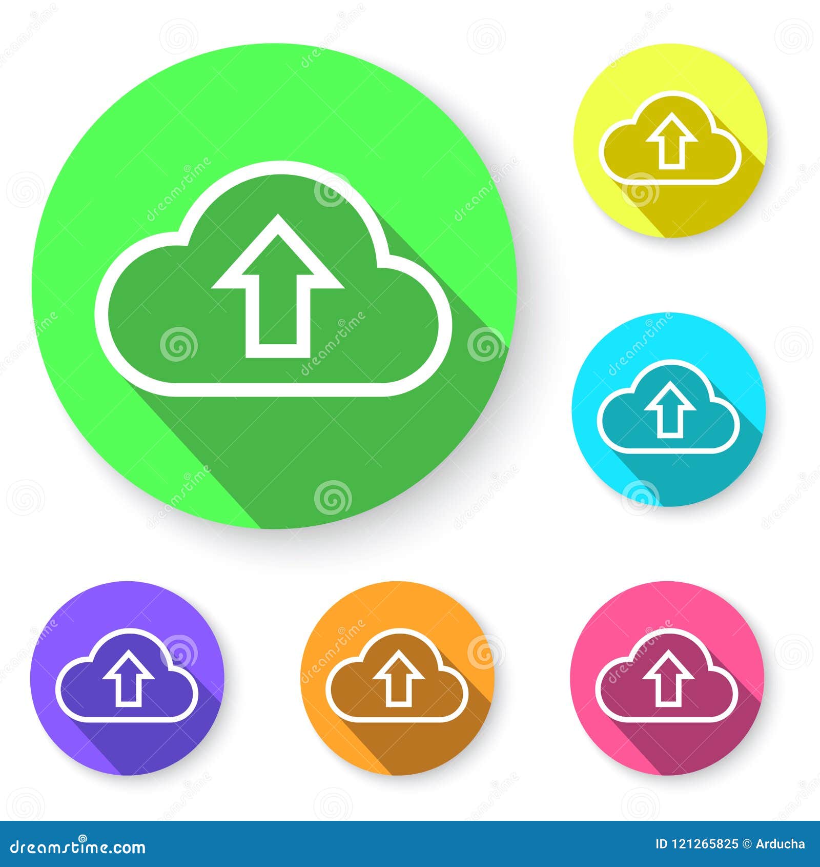 Cloud upload button stock vector. Illustration of design - 121265825