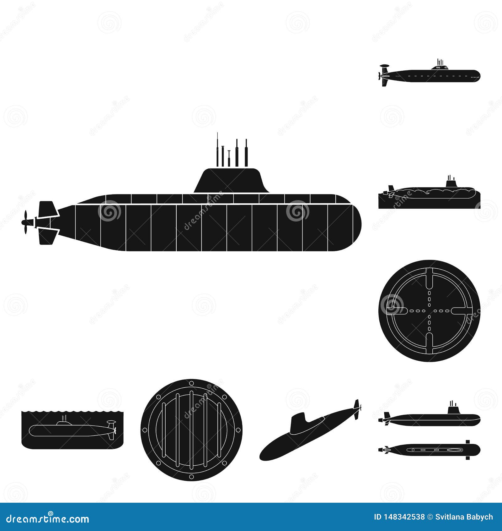 Vector Design of Technology and Fleet Logo. Set of Technology and Navy ...