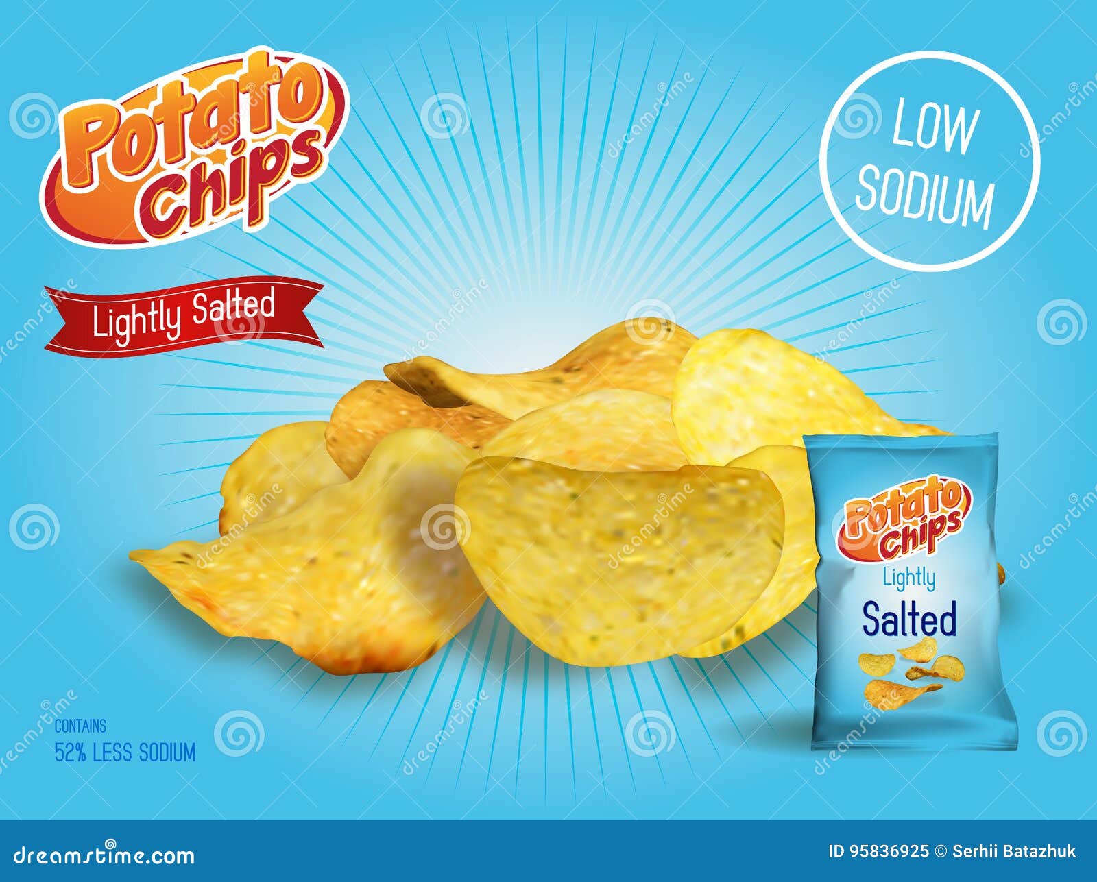 Vector Design Template for Chips Advertising. Package with Place for ...