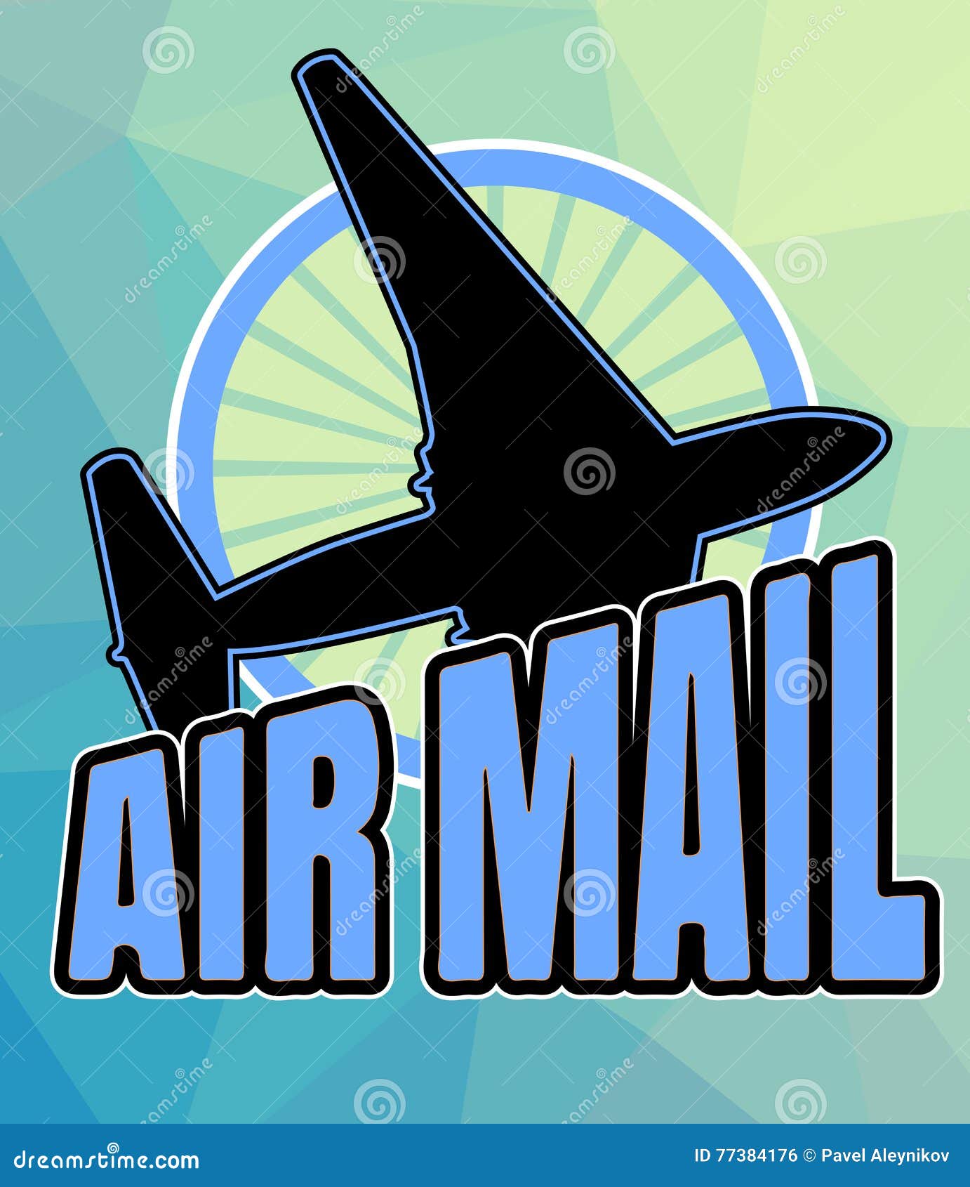 Vector Design Template with Plane and Text Stock Vector - Illustration ...