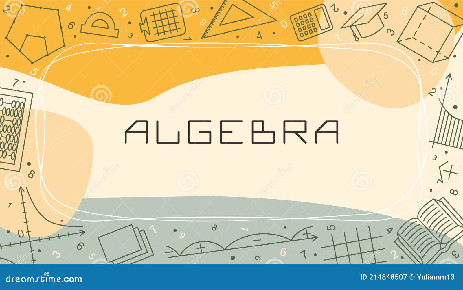 Vector Design Templates for Algebra in Simple Modern Style with Line ...