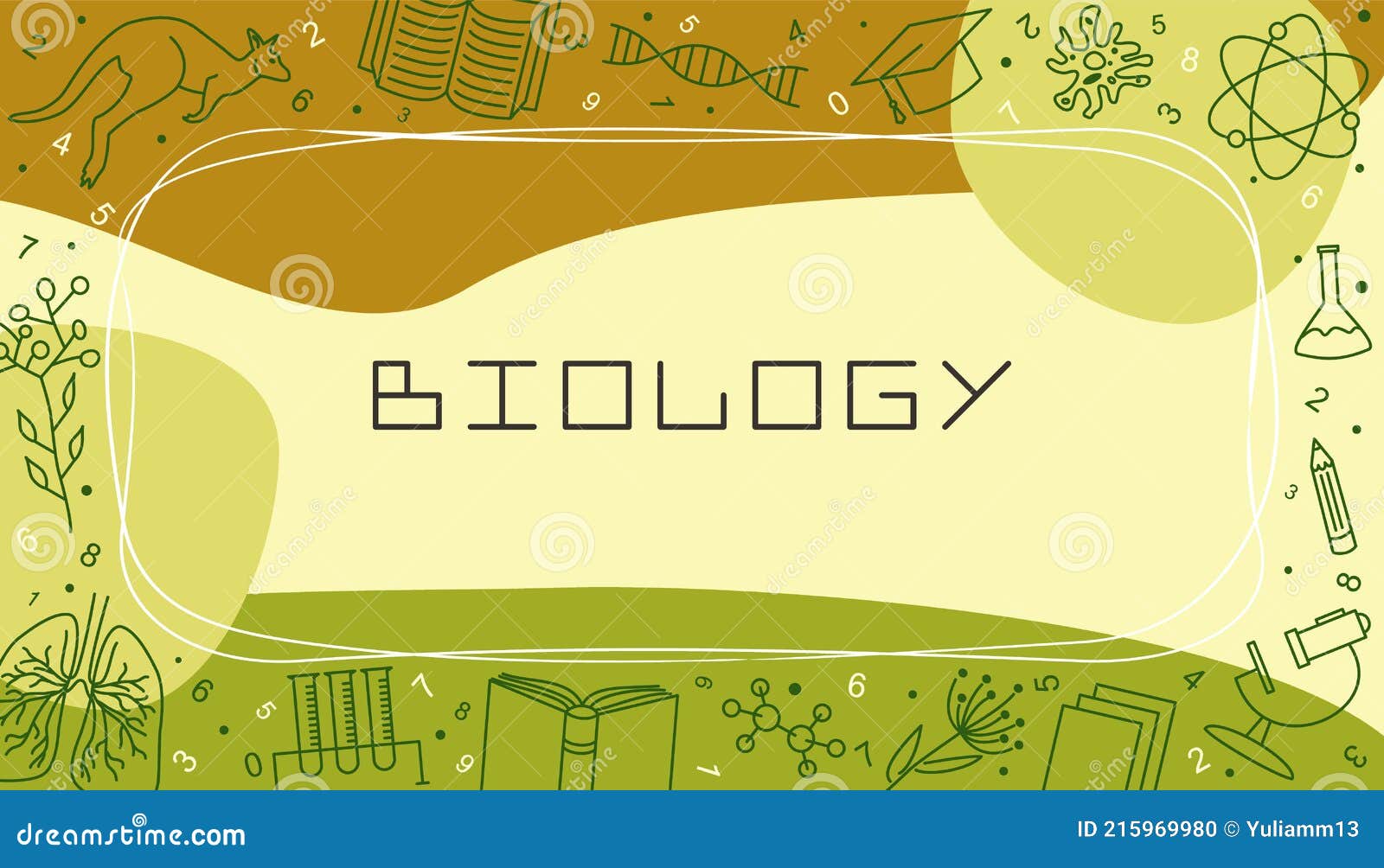 Vector Design Templates for Biology in Simple Modern Style with Line ...