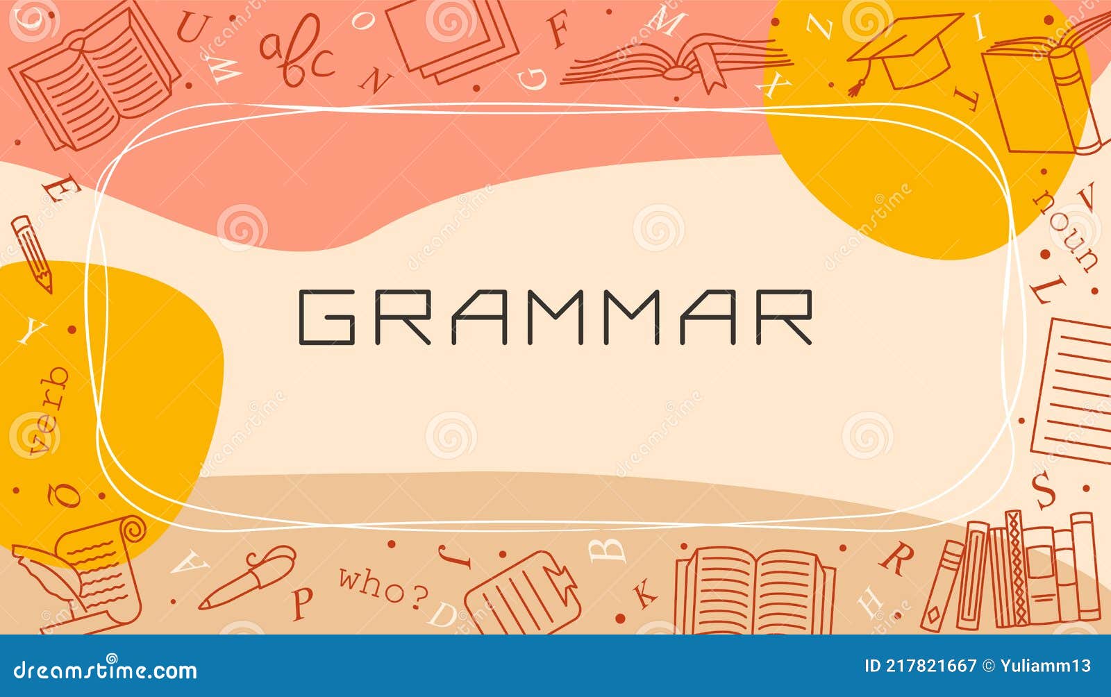 Vector Design Templates for Grammar in Simple Modern Style Stock Vector ...