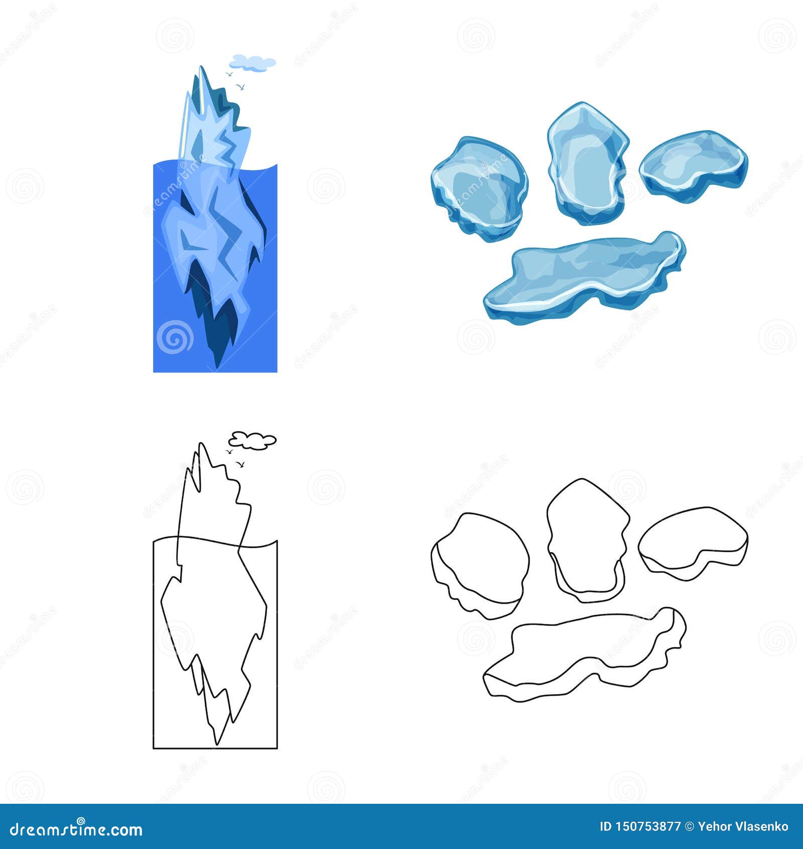 Isolated Object Of Texture And Frozen Symbol Collection Of Texture And