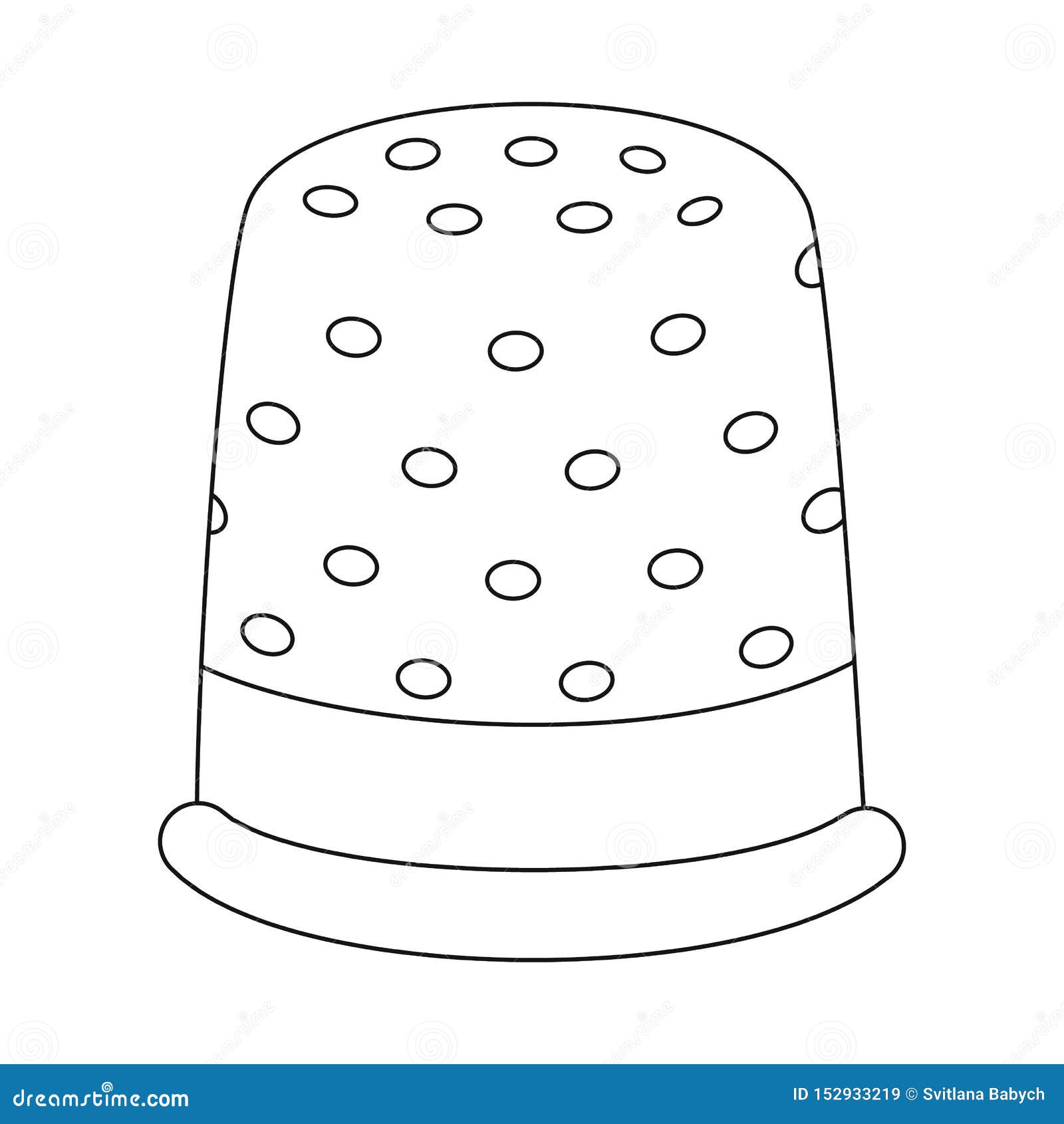 Vector Design of Thimble and Etching Logo. Set of Thimble and Clothing ...