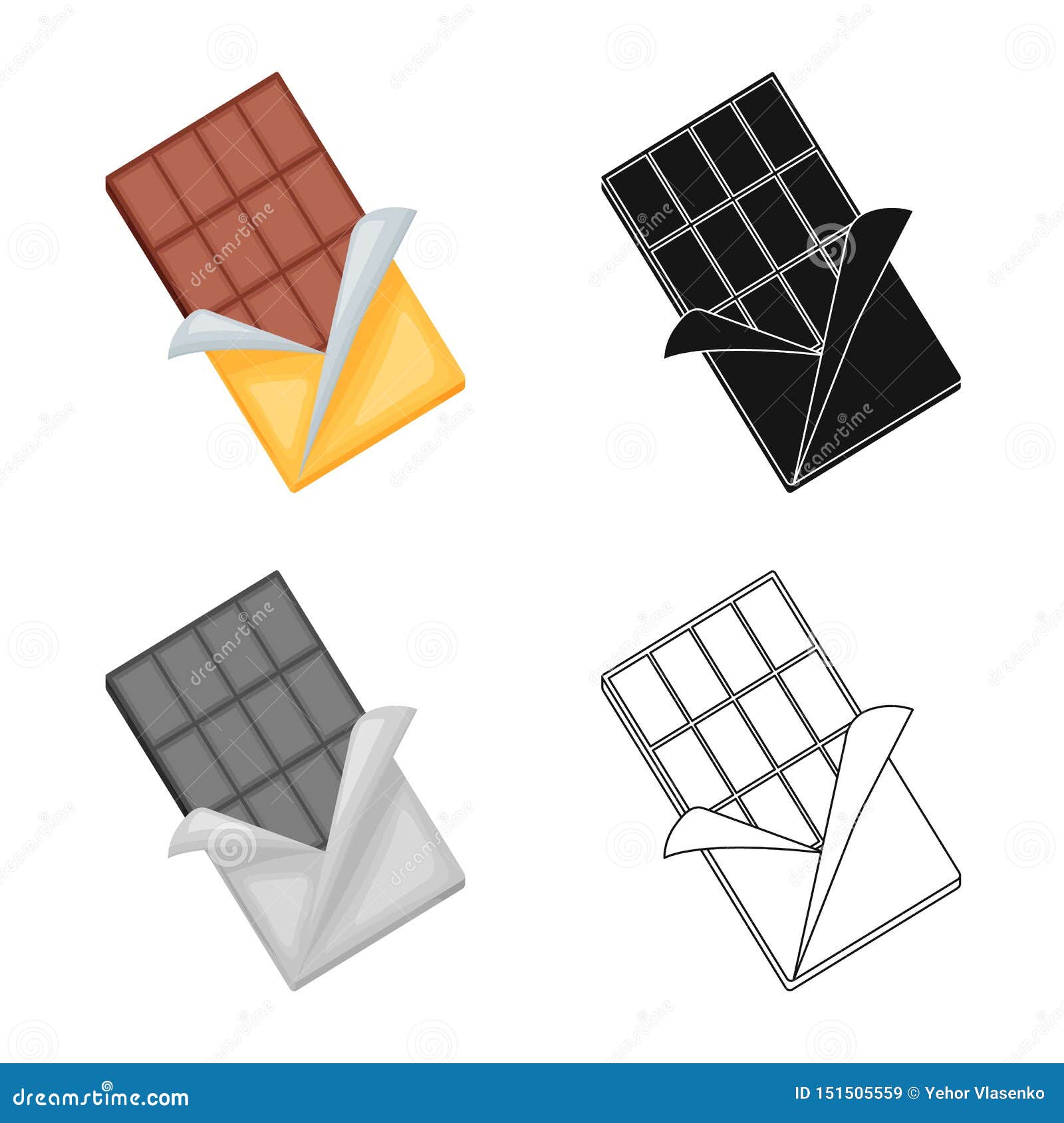 Vector Design of Tile and Chocolate Symbol. Collection of Tile and ...