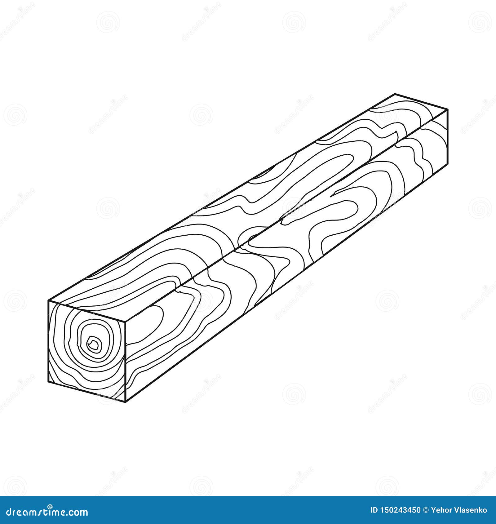 Vector Design of Timber and Piece Icon. Set of Timber and Section Stock ...