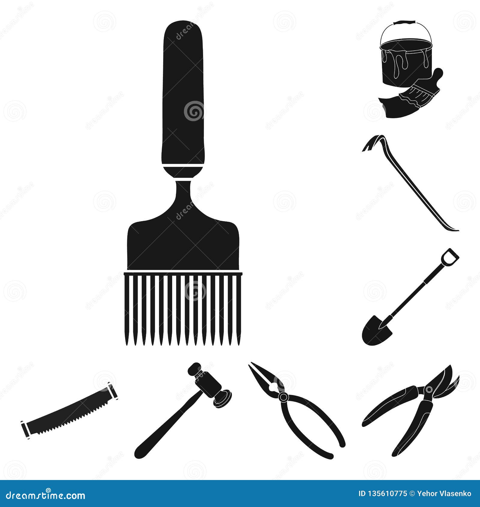 Vector Design of Tool and Construction Sign. Set of Tool and Carpentry ...