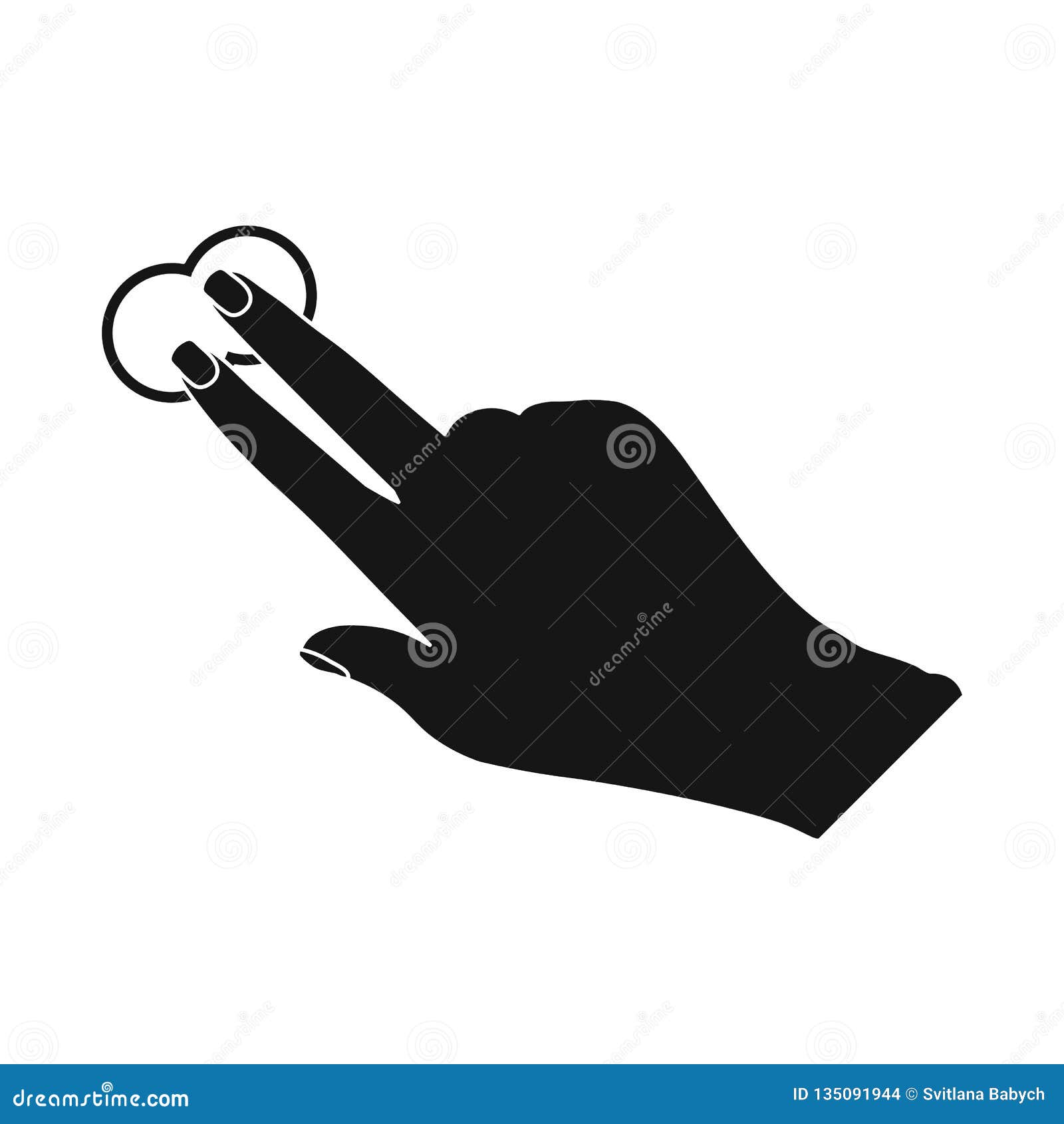 Vector Design of Touchscreen and Hand Logo. Collection of Touchscreen ...