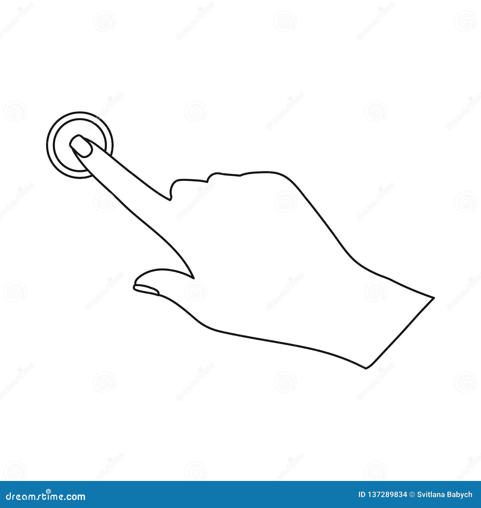 Vector Design of Touchscreen and Hand Logo. Set of Touchscreen and ...