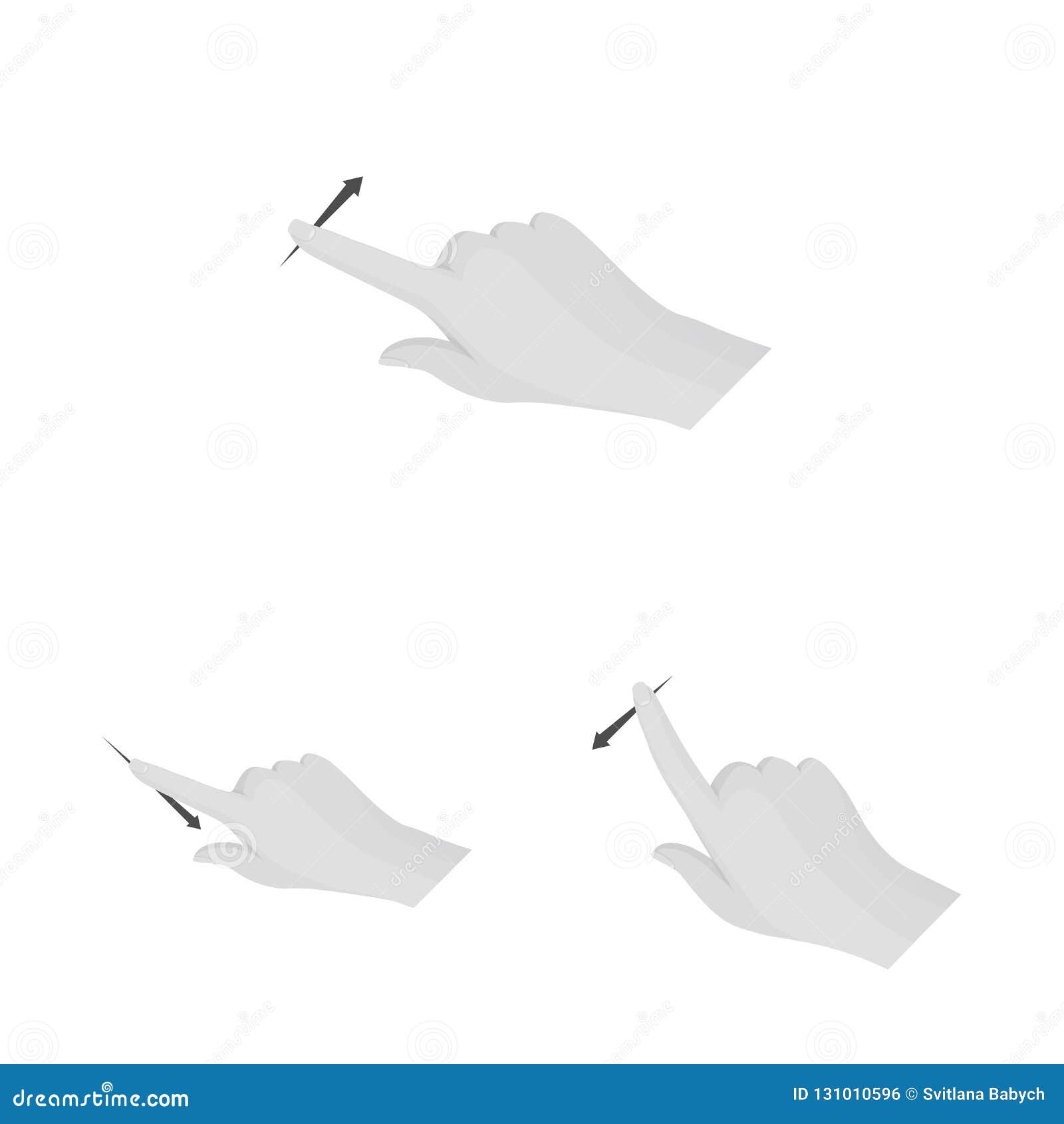 Vector Design of Touchscreen and Hand Logo. Set of Touchscreen and ...