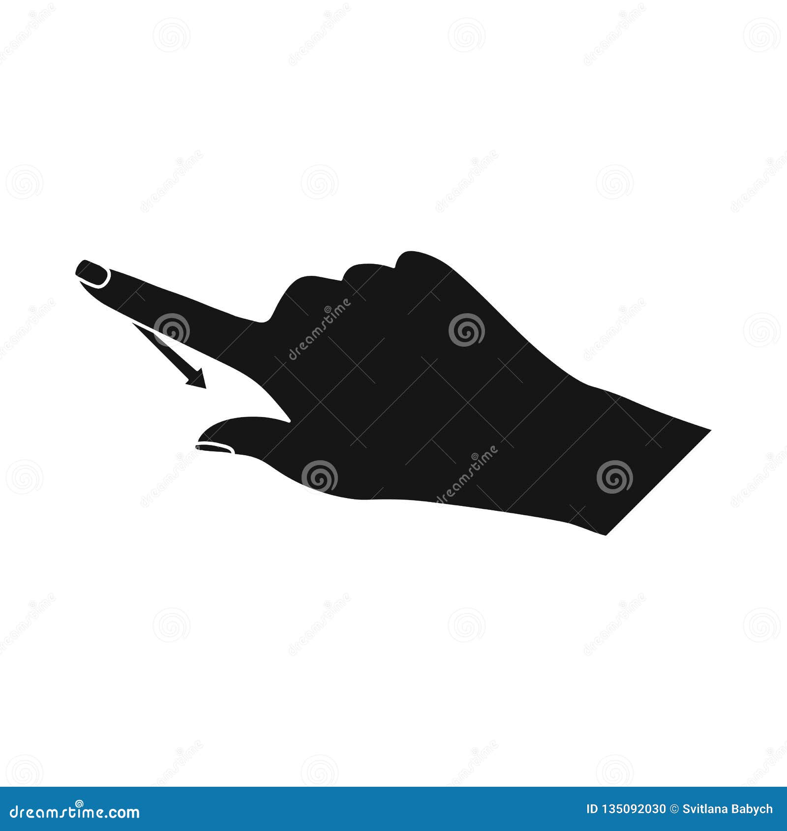Vector Design of Touchscreen and Hand Logo. Set of Touchscreen and ...