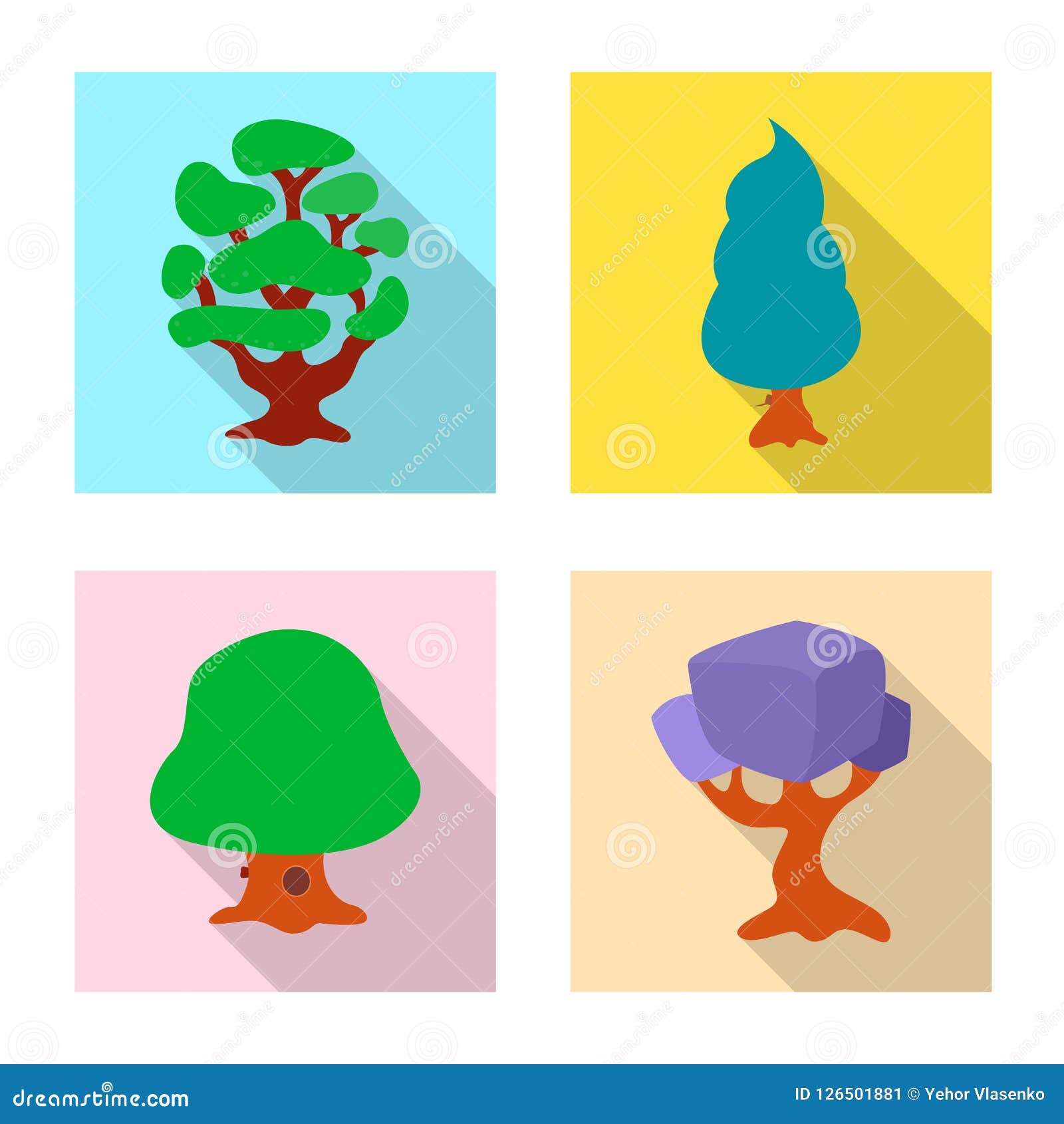 Isolated Object Of Tree And Nature Icon Collection Of Tree And Crown