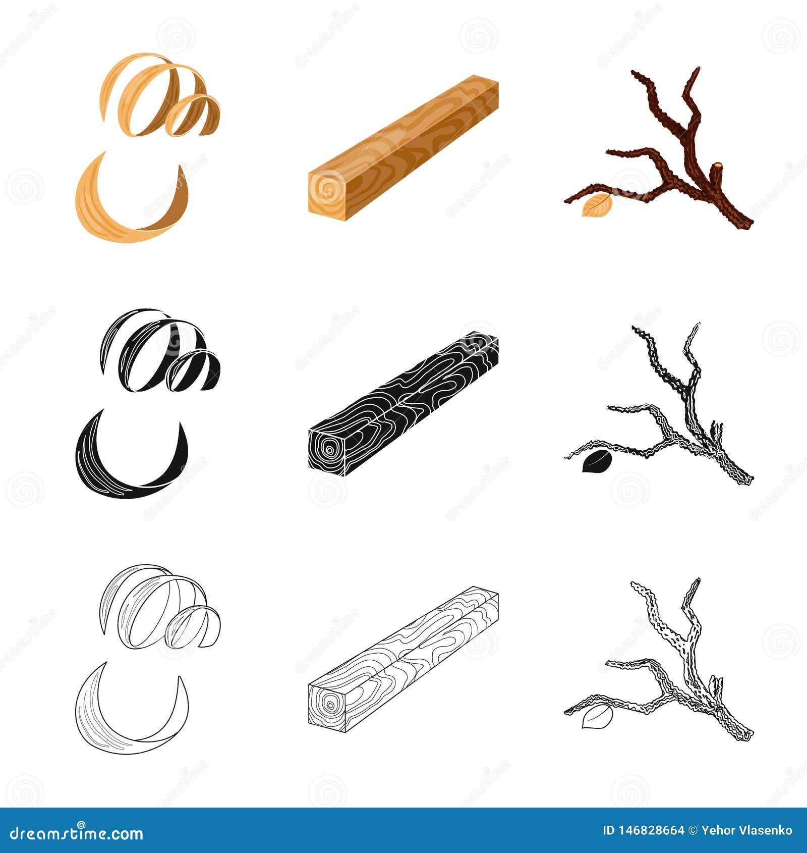 Isolated Object Of Tree And Raw Sign Collection Of Tree And