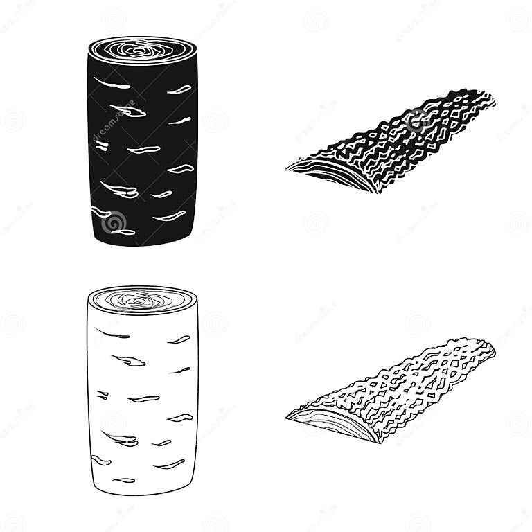 Isolated Object Of Tree And Raw Icon Collection Of Tree And