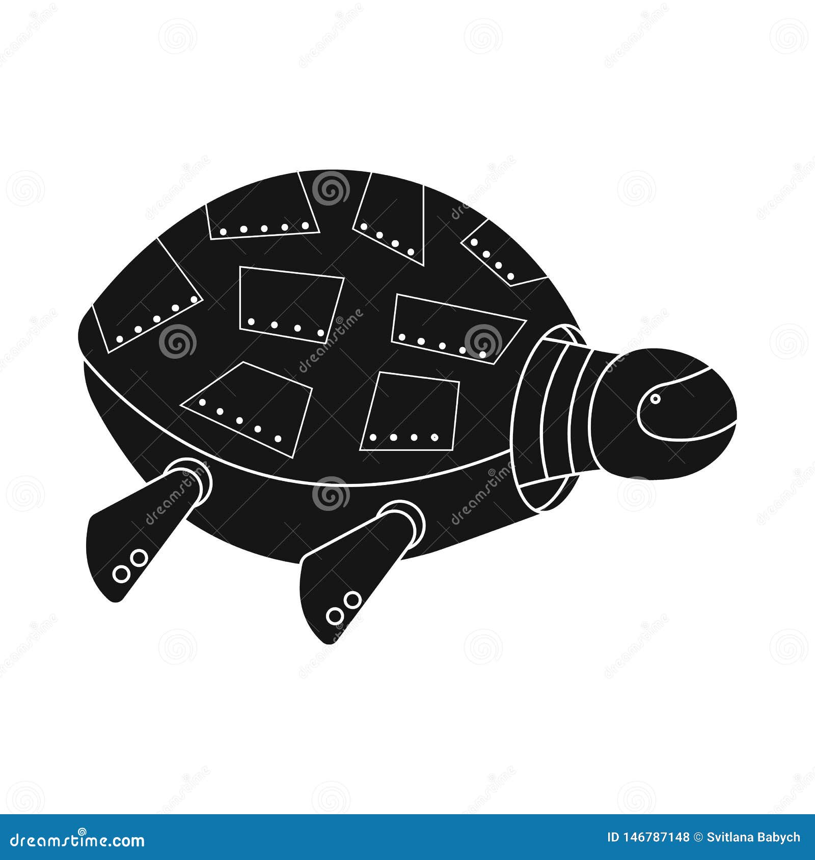 Isolated Object of Turtle and Robotic Symbol. Collection of Turtle and ...
