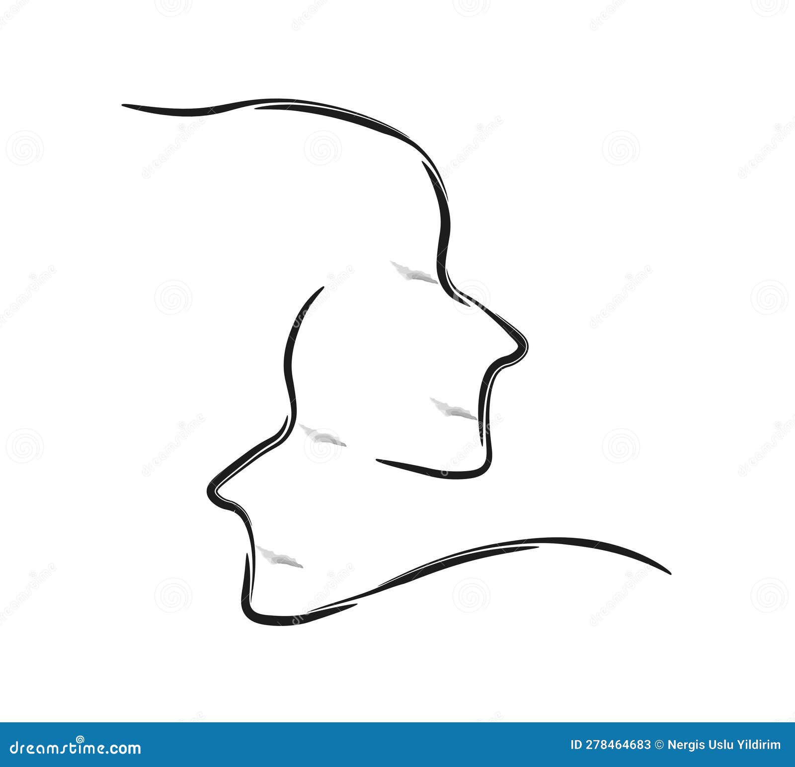 Happy and Sad Face Outlines Stock Vector - Illustration of head, line ...