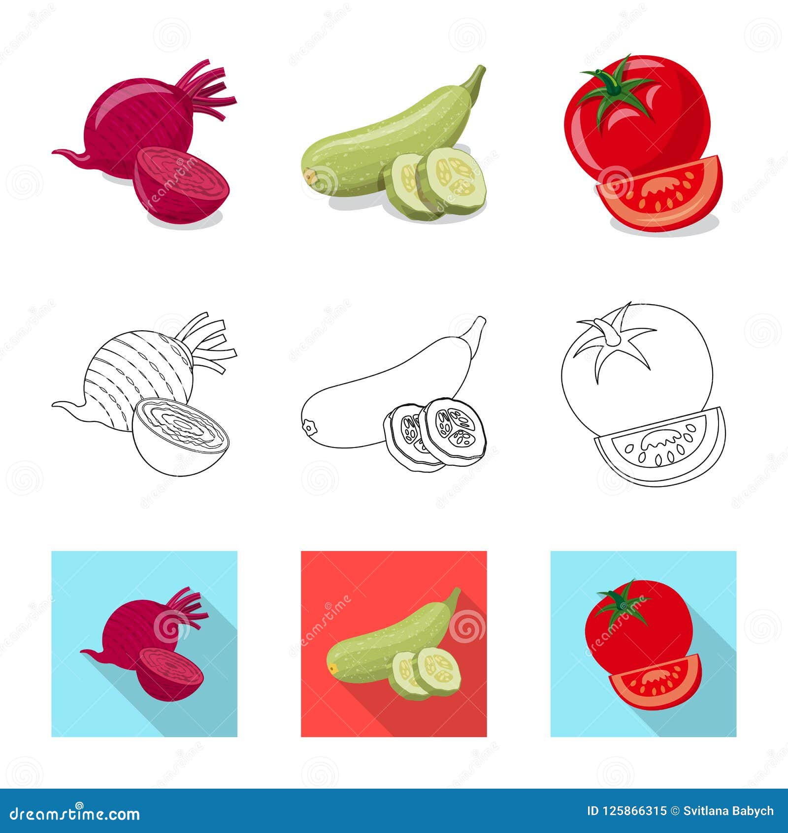 Vector Design of Vegetable and Fruit Sign. Set of Vegetable and ...