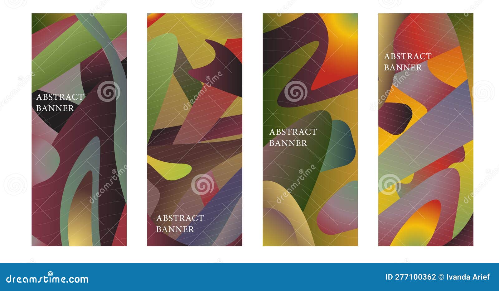 Vector Design Vertical Retro Template Abstract Banner Gradient Style ...