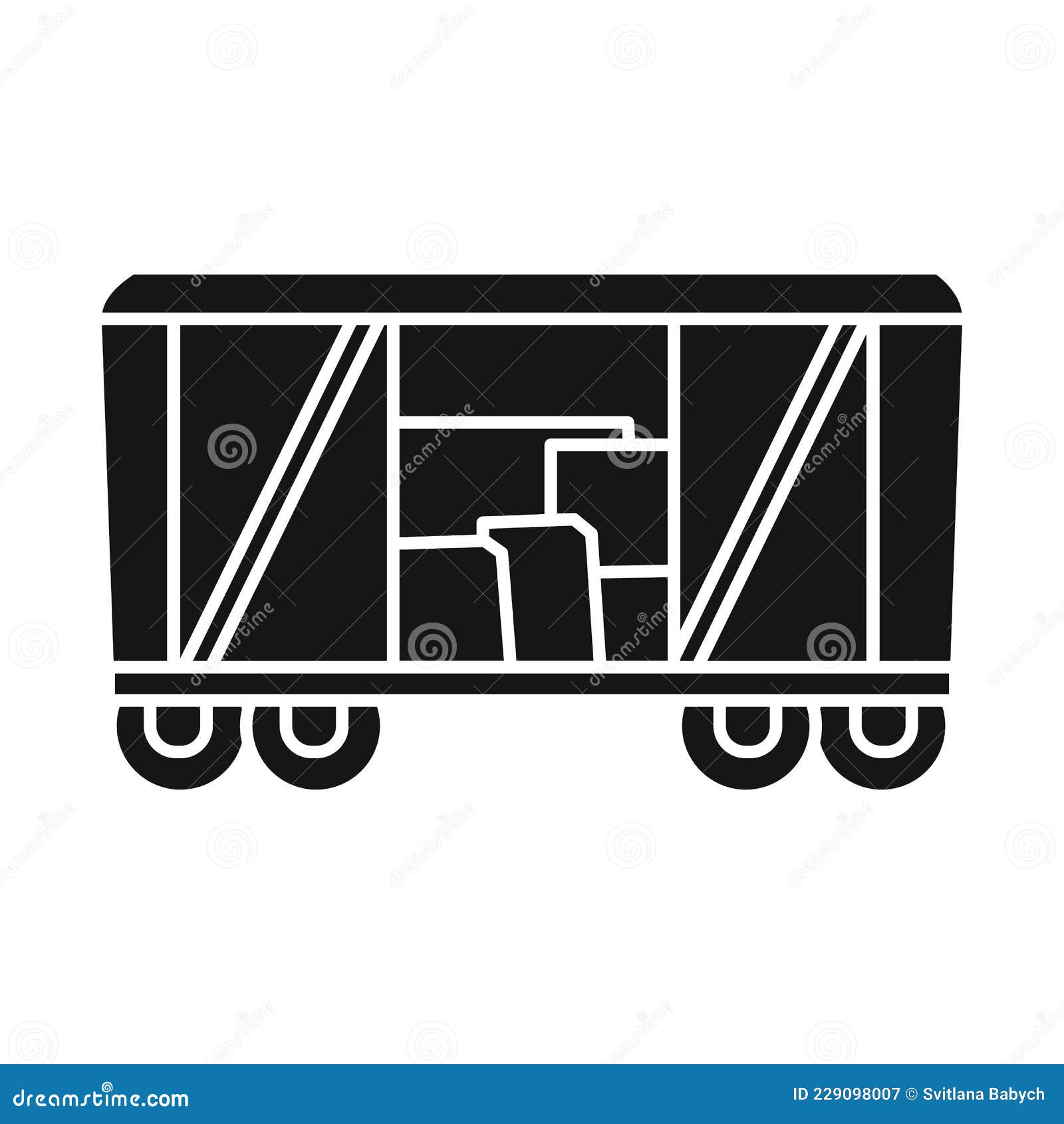 Vector Design of Wagon and Cargo Icon. Web Element of Wagon and Boxcar ...