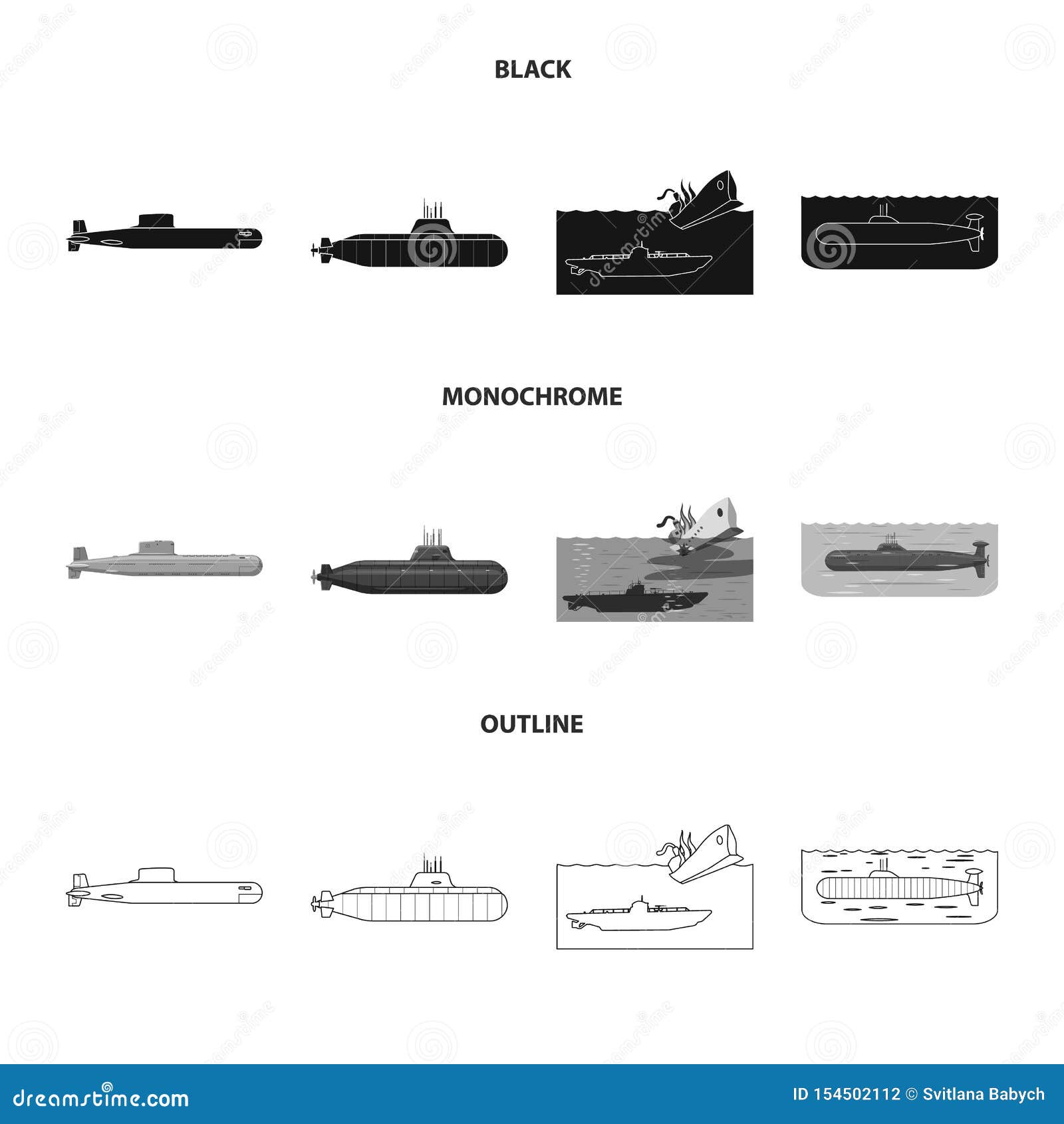 Vector Design of War and Ship Icon. Collection of War and Fleet Stock ...