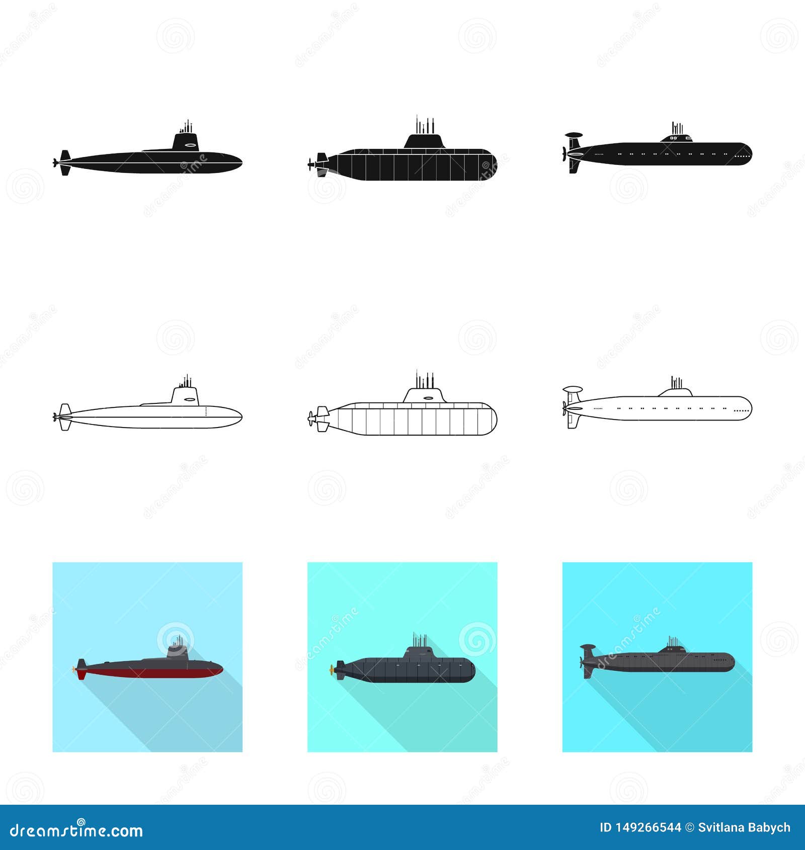 Vector Design of War and Ship Icon. Set of War and Fleet Stock Vector ...