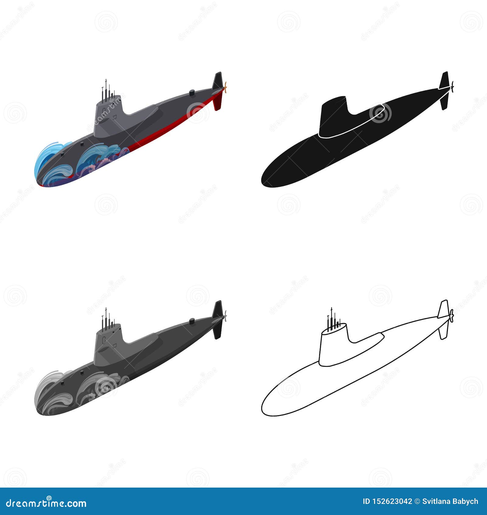 Isolated Object of War and Ship Symbol. Collection of War and Fleet ...