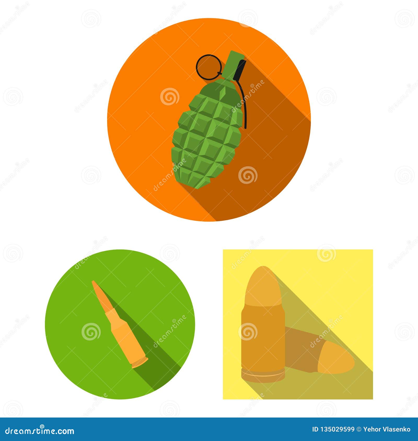 Isolated Object of Weapon and War Sign. Collection of Weapon and ...