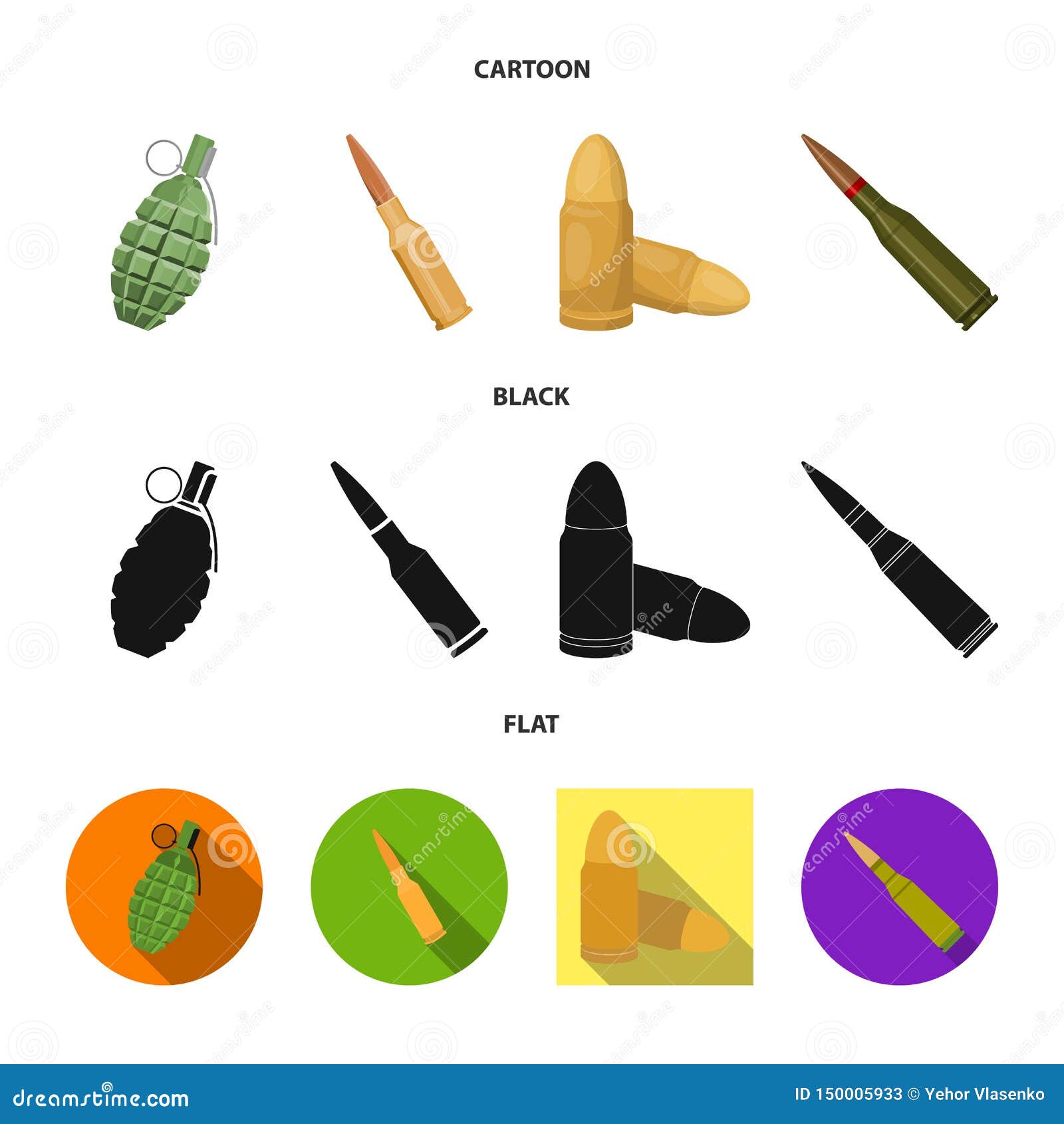 Vector Design of Weapon and War Sign. Set of Weapon and Inventory Stock ...