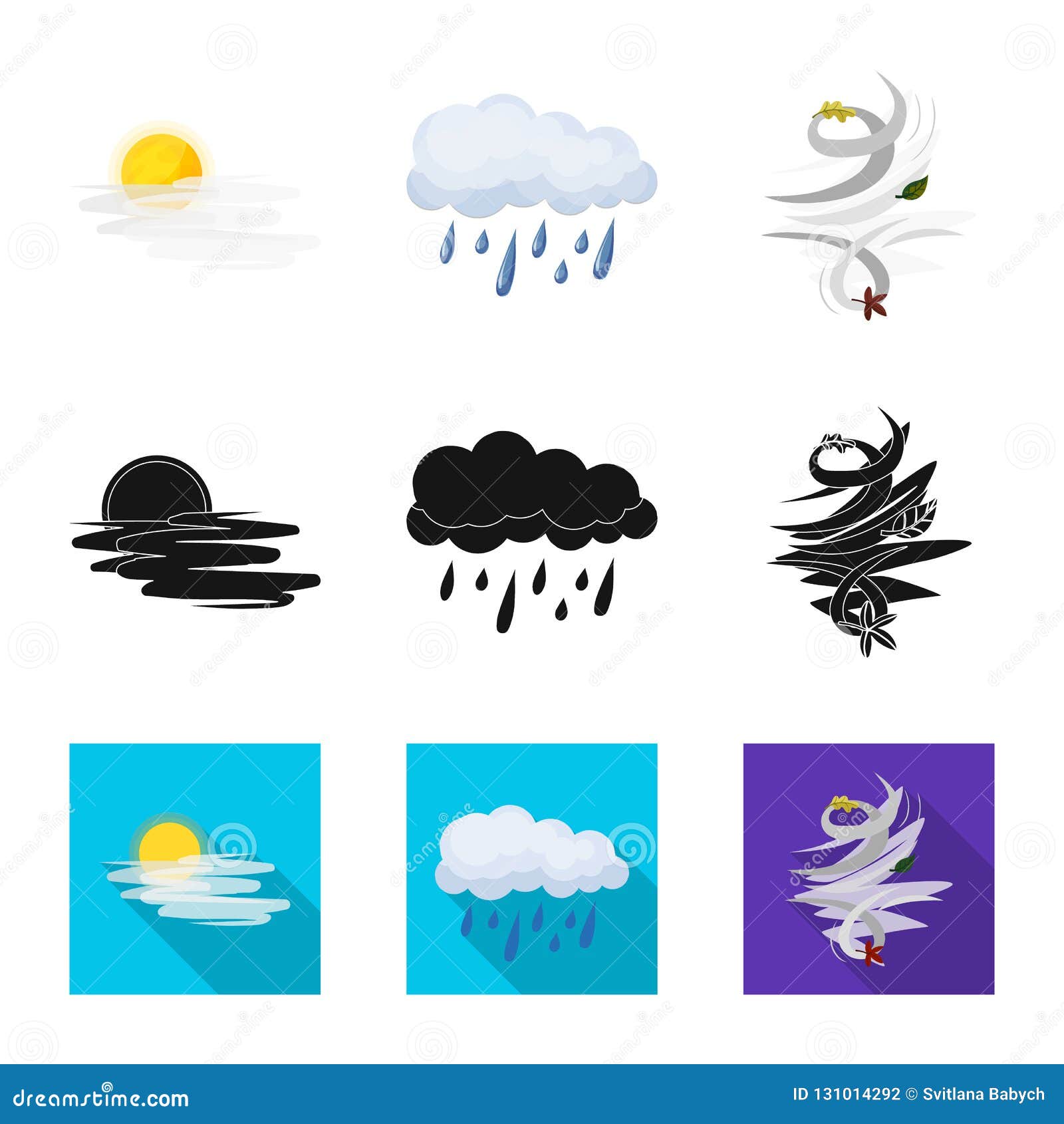 Vector Design of Weather and Climate Logo. Collection of Weather and ...