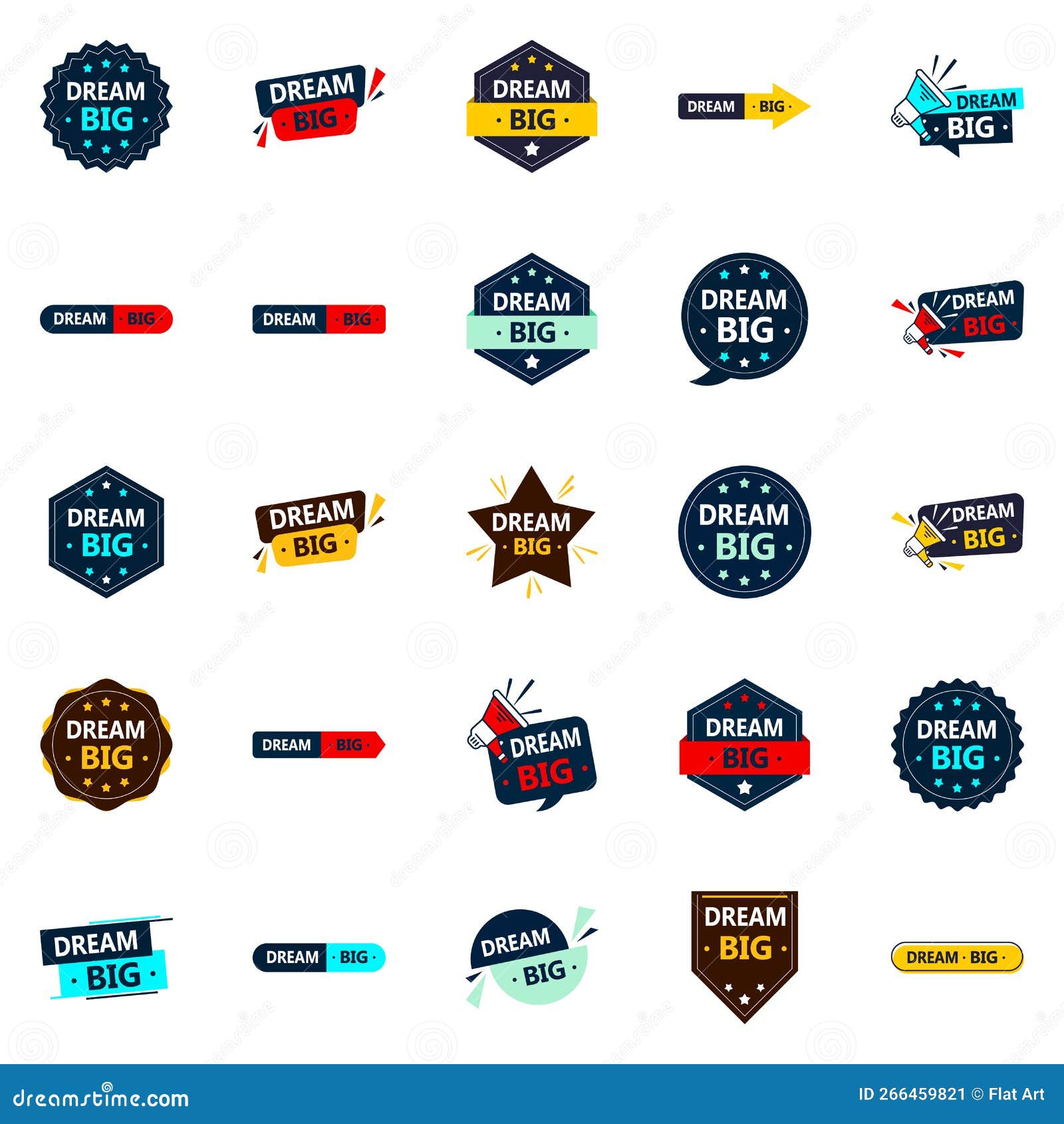 25 Vector Designs To Inspire and Empower You To Dream Big Stock Vector ...