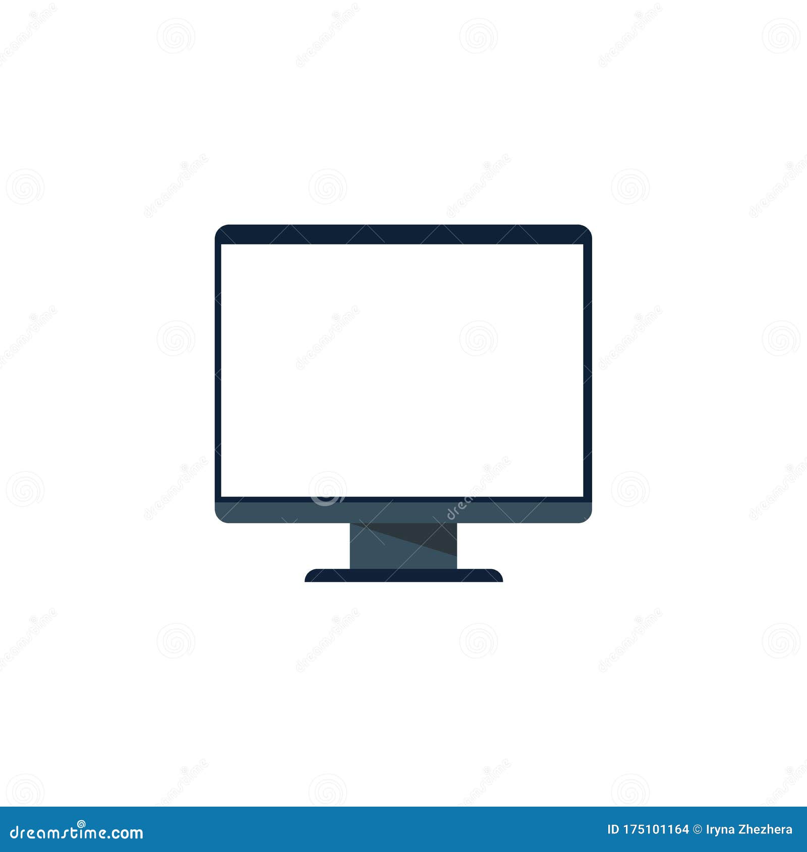 Vector Desktop Computer Icon. Stock Vector Illustration Isolated on ...