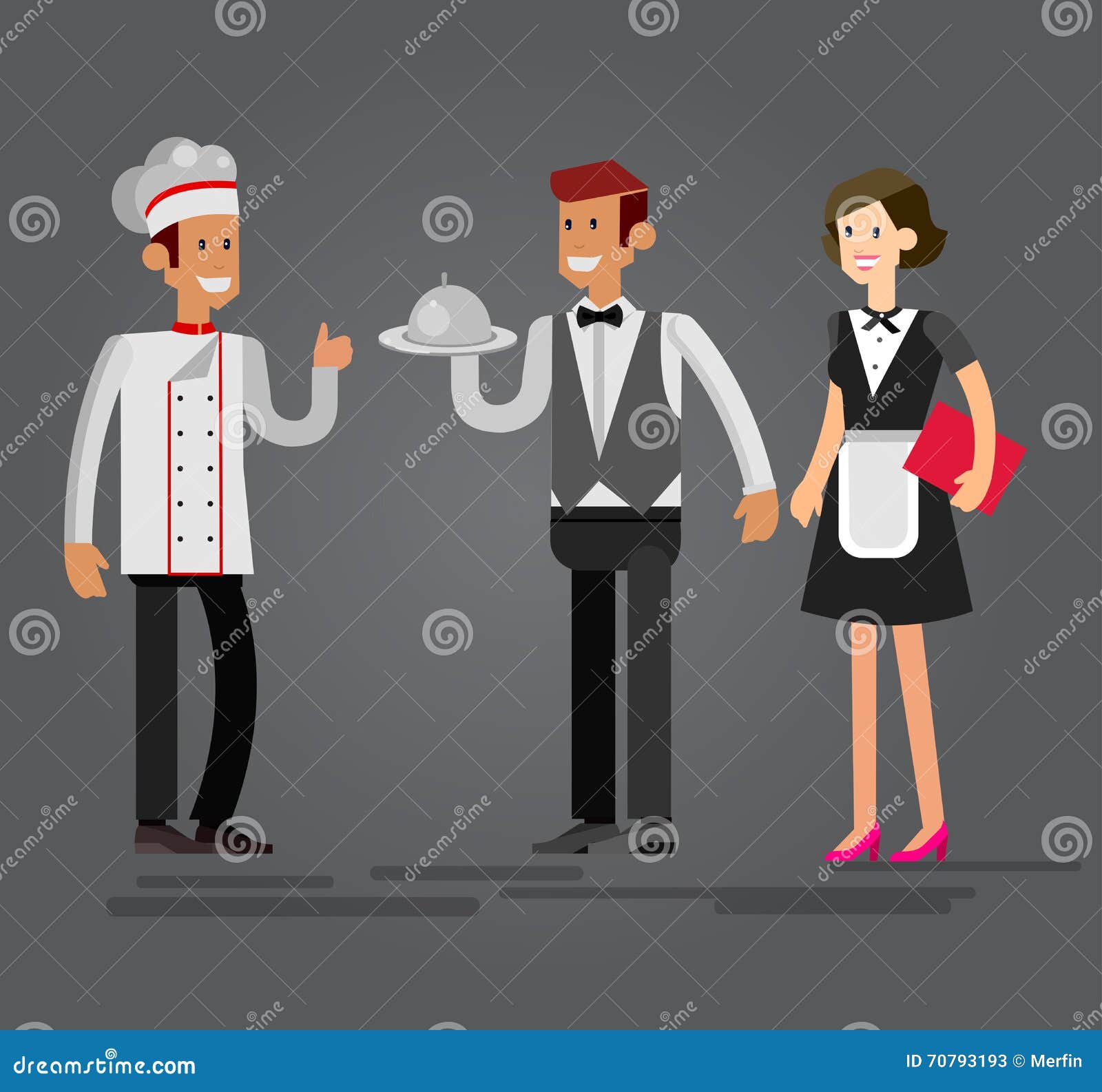 Vector Detailed Character People in the Restaurant Stock Vector ...